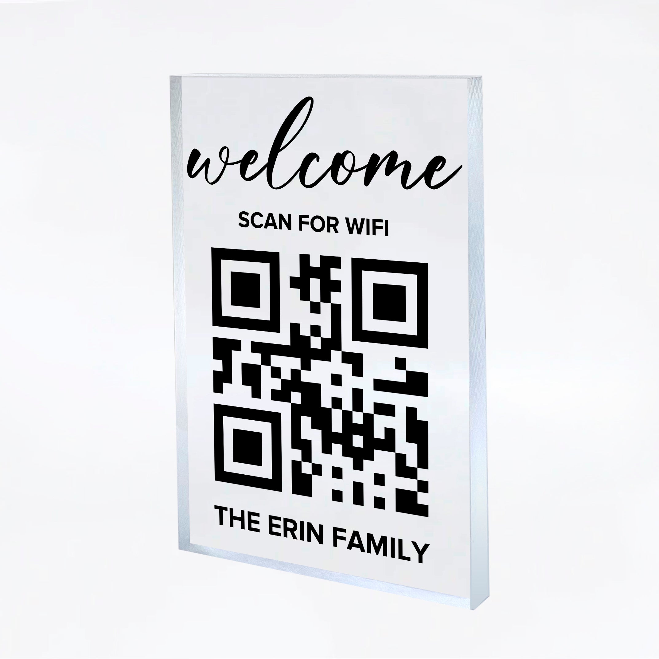 Custom Automatically Connect Wifi QR Sign & Wifi Password Sign ...