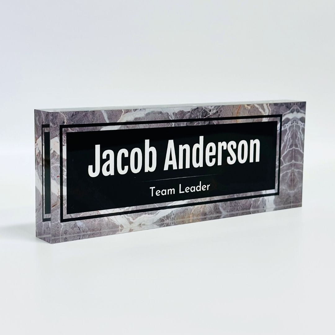 Personalized Desk Name Block & Color and Font Options – Clicked Craft