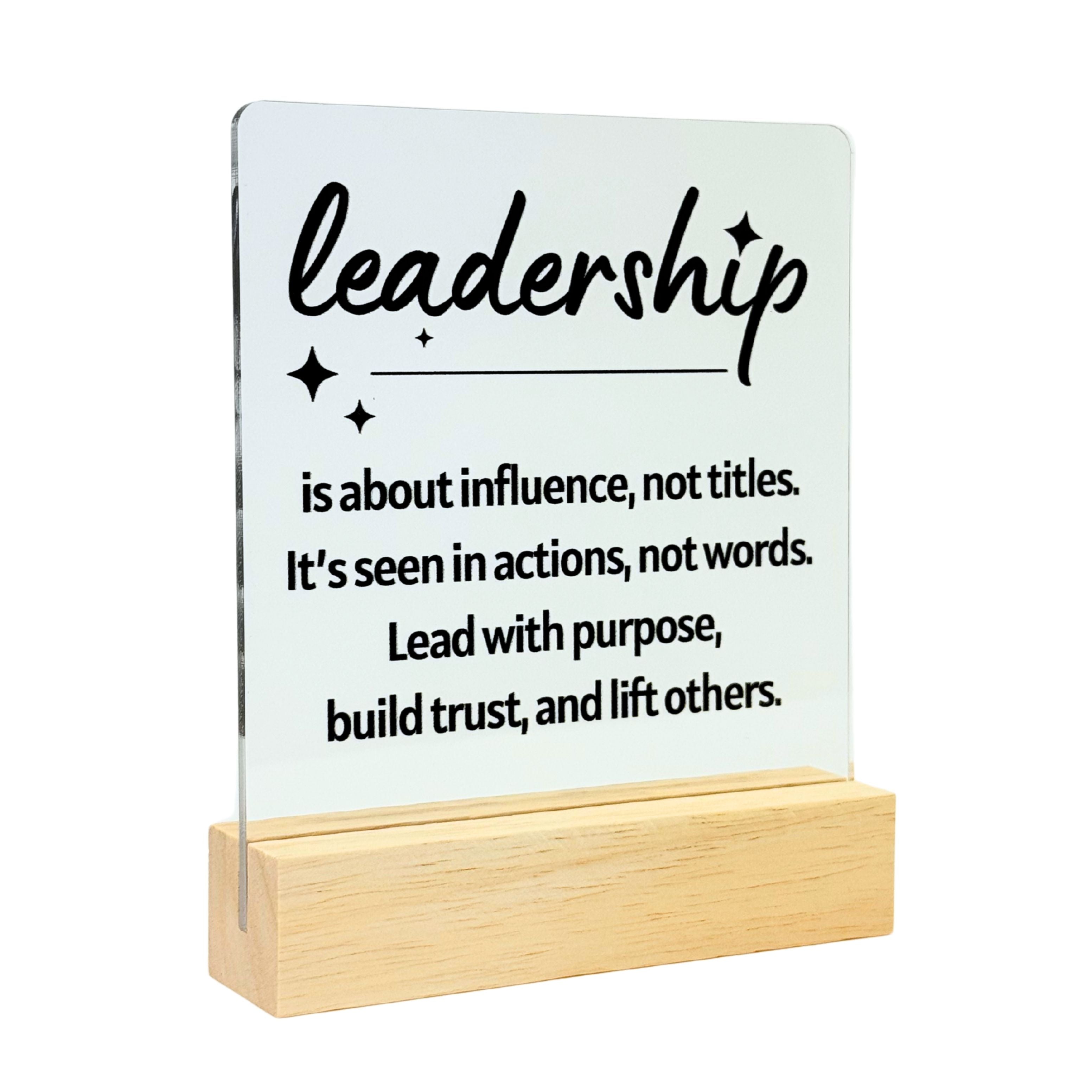 Leadership Desk Acrylic Plaque – Clicked Craft