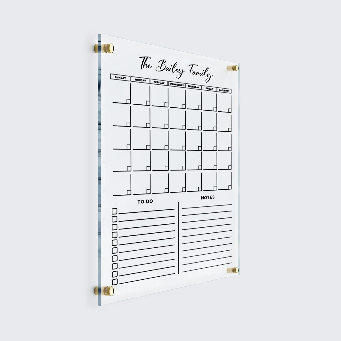 Vertical Monthly Wall Calendar with 2 Side Header & Hardware Color ...