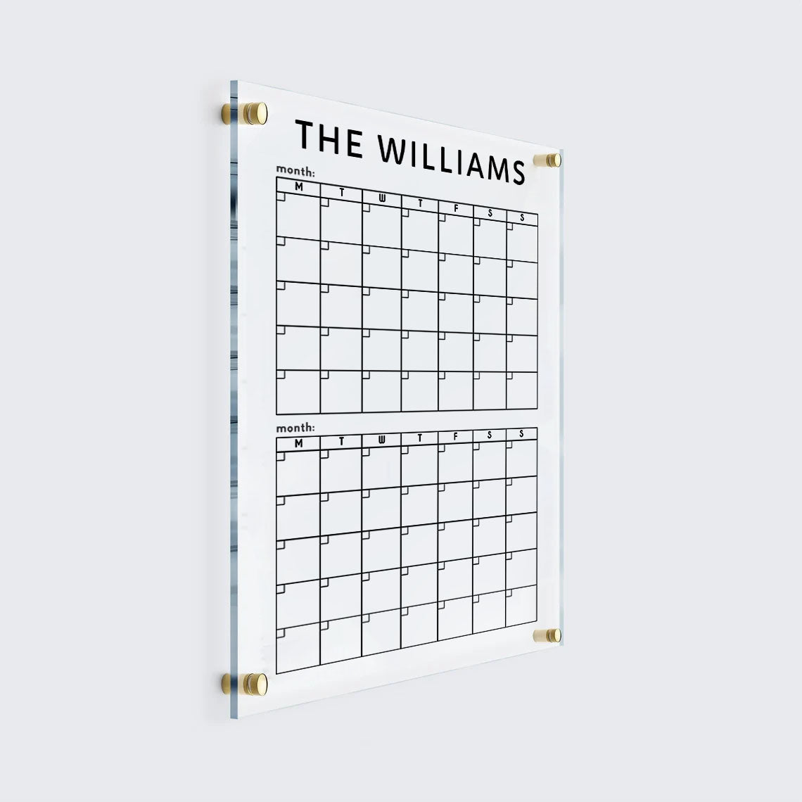 Vertical Double Month Wall Calendar & Hardware Color Options – Clicked ...